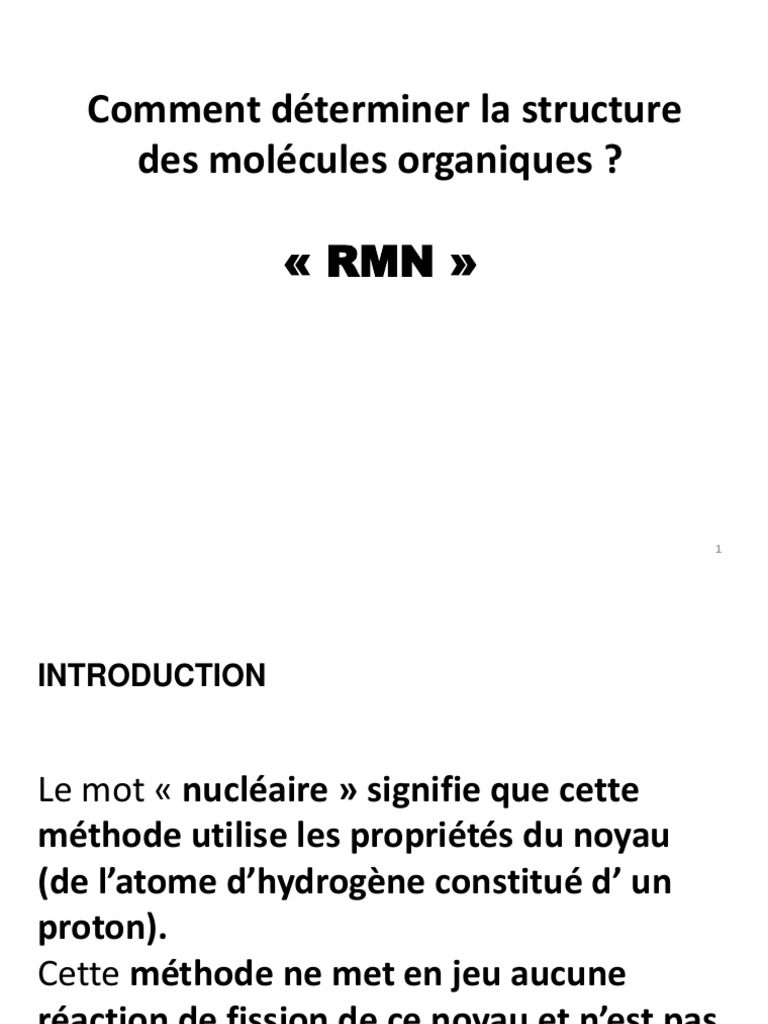 Cours RMN | PDF | Sciences et mathématiques