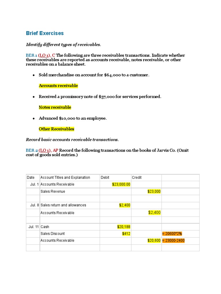Acc CH 8 | PDF | Debits And Credits | Bad Debt