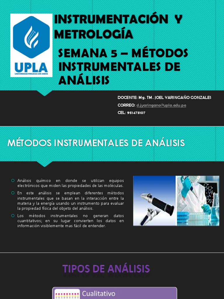 Im-Clase 05 Metodos Instrumentales | PDF | Química analítica | Valoración