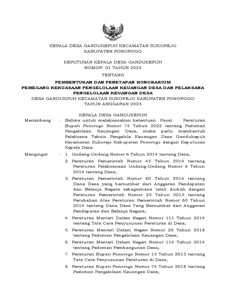 No. 01 SK PPKD 2023 | PDF