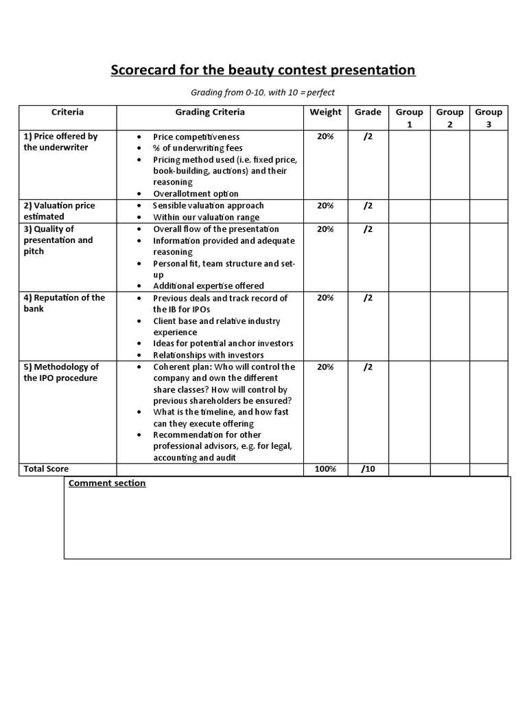 2nd Lego Assignment Scorecard and Updated Valuation | PDF