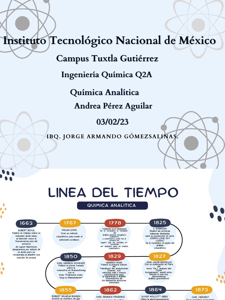 Linea Del Tiempo Química Analítica | PDF | Química analítica | Química Linea Del Tiempo Química Analítica | PDF | Química analítica | Química