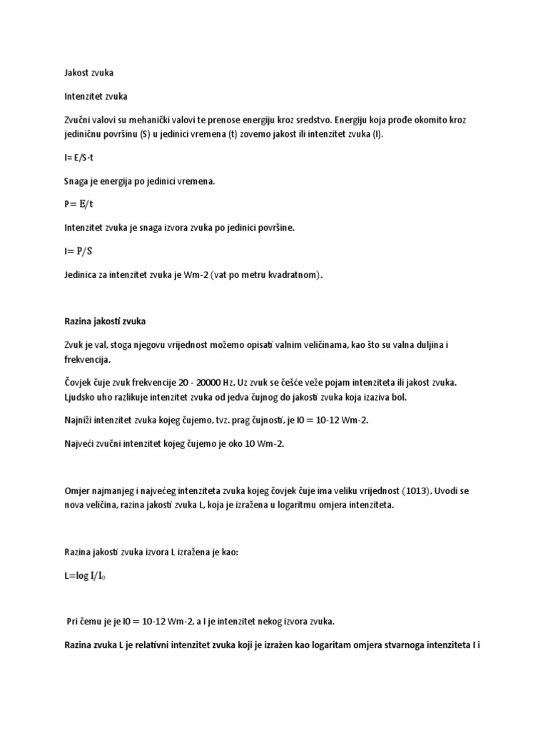 Jakost Zvuka | PDF