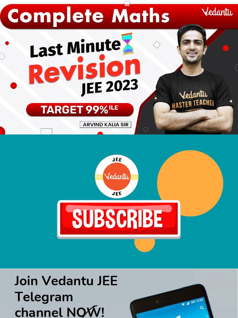 Jee 2023 Last Minute Revision Maths Final | PDF | Monotonic Function | Determinant