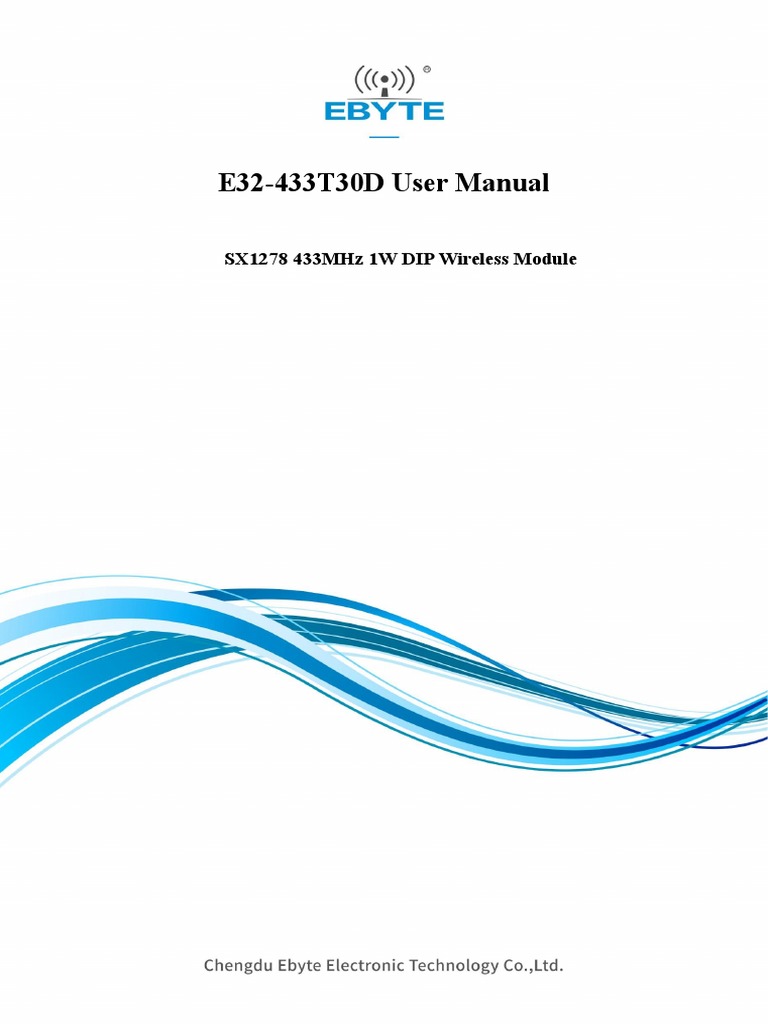 E32-433T30D Usermanual EN v1.9 | PDF | Power Supply | Microcontroller E32-433T30D Usermanual EN v1.9 | PDF | Power Supply | Microcontroller