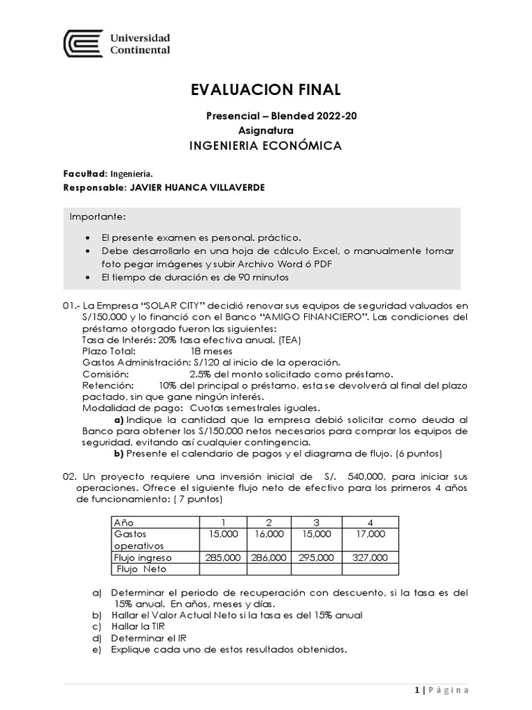 Examen FINAL Ing Ecónomica | PDF | Inflación | Interés Examen FINAL Ing Ecónomica | PDF | Inflación | Interés
