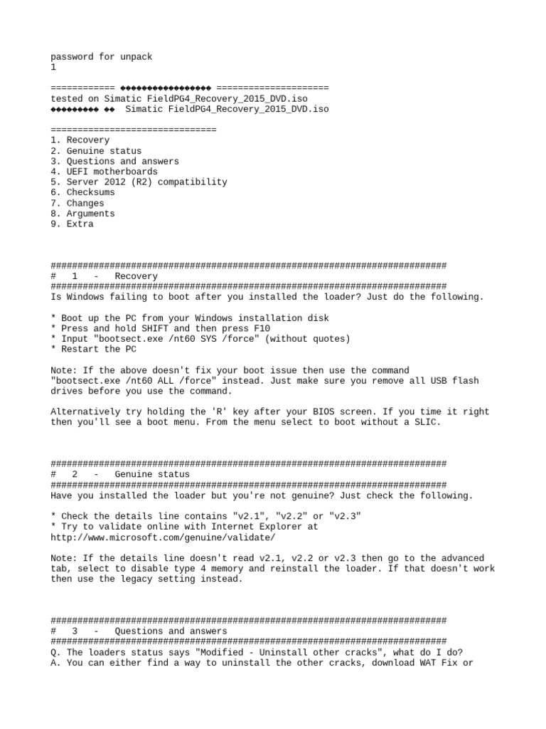 Windows Loader v2.2.2 Password 1 | PDF | Booting | Windows 7