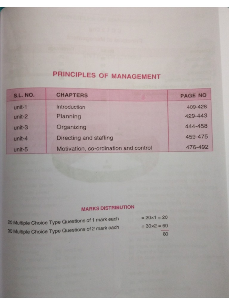 Principle of Management Bcom Sem-1 Mission MCQ PDF | PDF