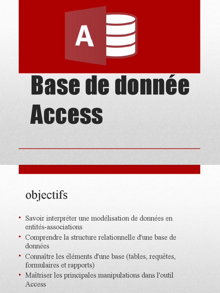 Cours Access | PDF | Bases de données | Microsoft Access
