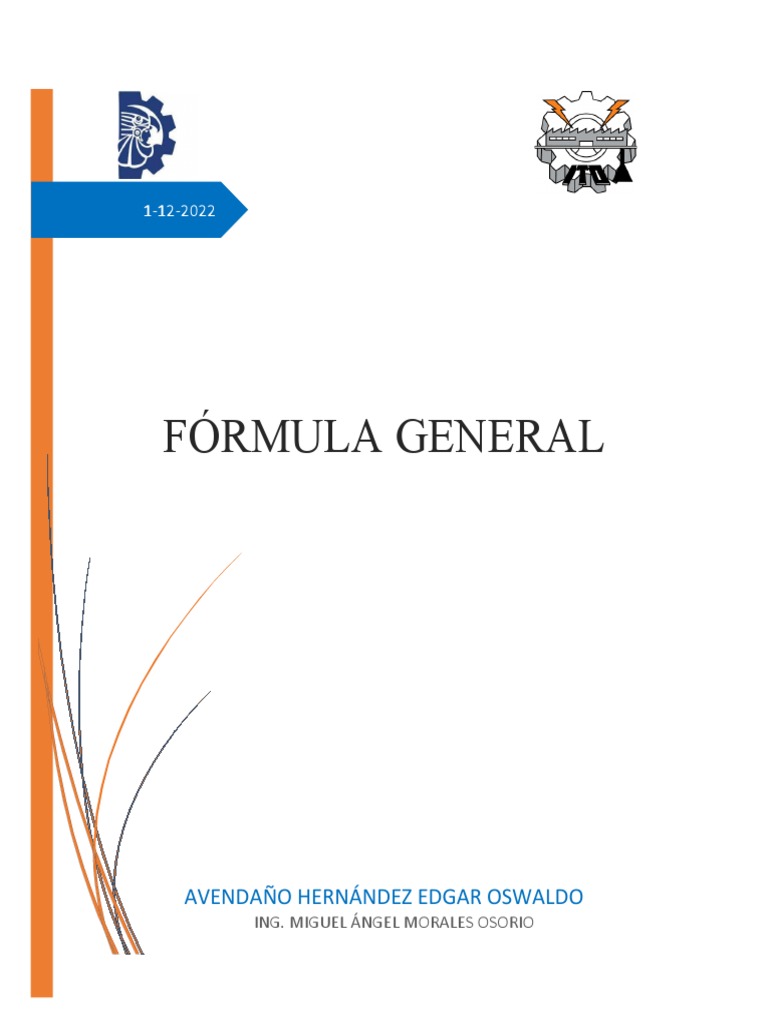 Fórmula General | PDF | Ecuaciones | Ecuación cuadrática
