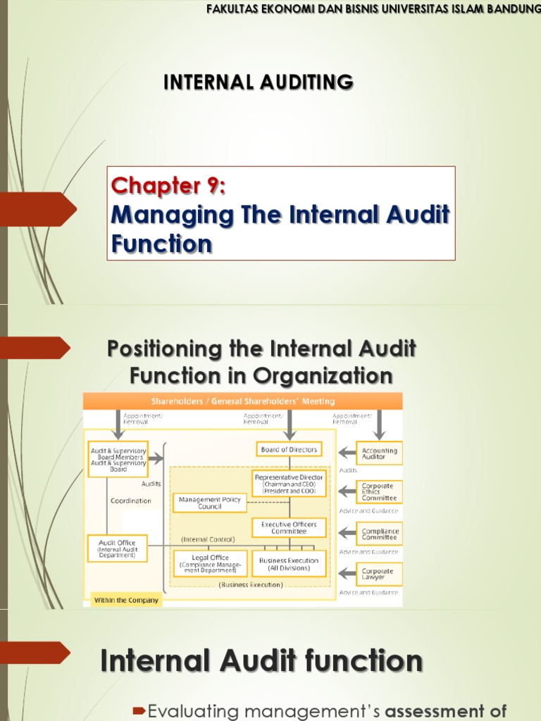Pertemuan 10-Managing The Internal Audit Function | PDF | Internal Audit | Audit
