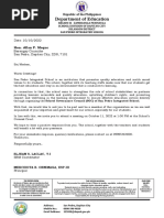 Request Letter For School Beautification | PDF | Behavior Modification ...