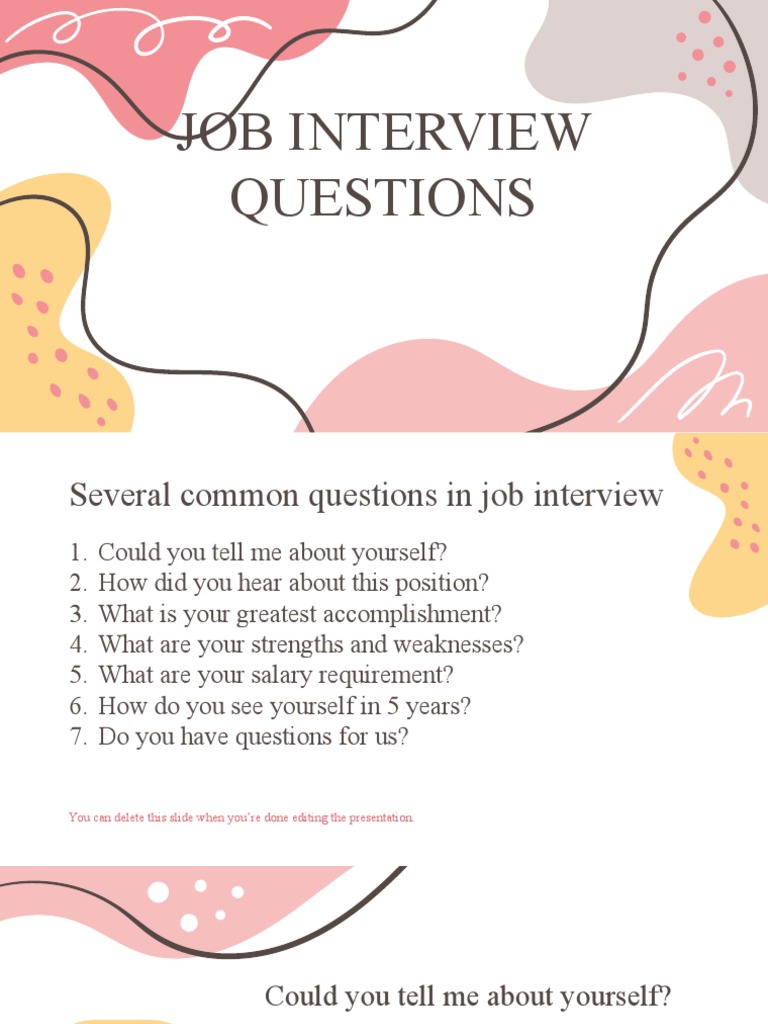 Common Questions and Strong Responses: Preparing for a Job Interview ...