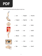 Body Parts Overview: Head to Foot | PDF