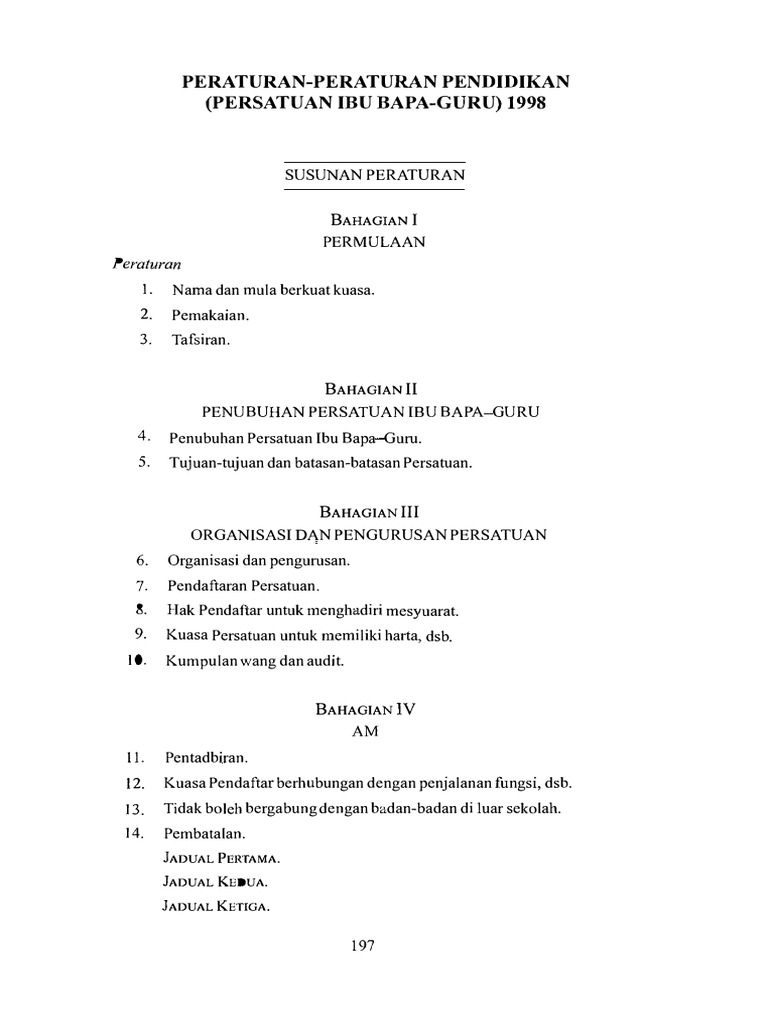PPP (Persatuan Ibu Bapa-Guru) 1998 | PDF