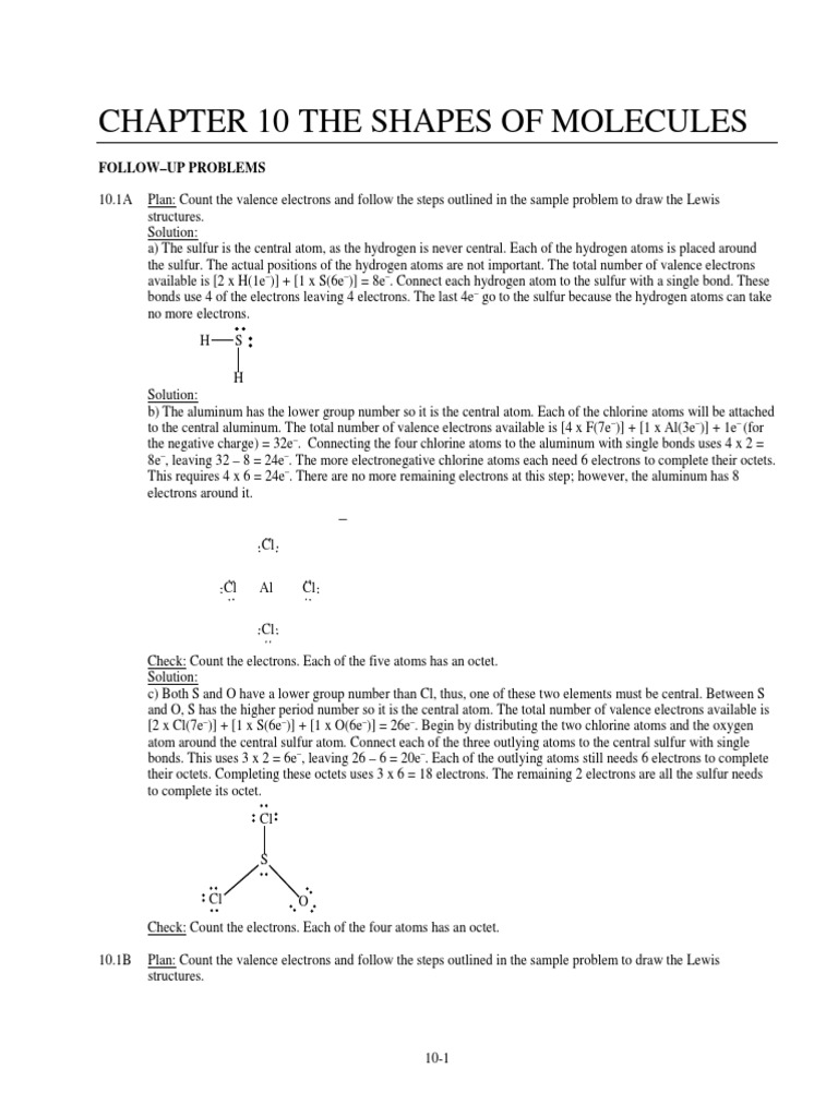 CH 10 Solutions Manual | PDF | Chemical Bond | Covalent Bond CH 10 Solutions Manual | PDF | Chemical Bond | Covalent Bond