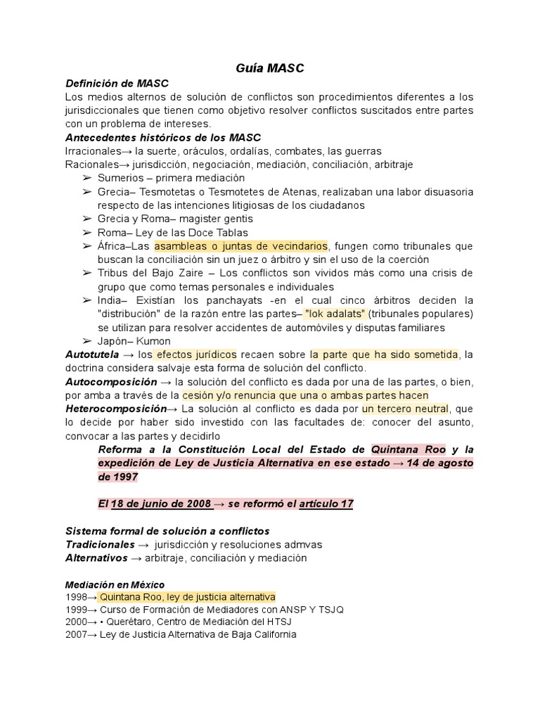 Guía MASC | PDF | Mediación