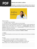 Anáfora, Catáfora, Endofórica, Exofórica | PDF | Pronome | Linguística
