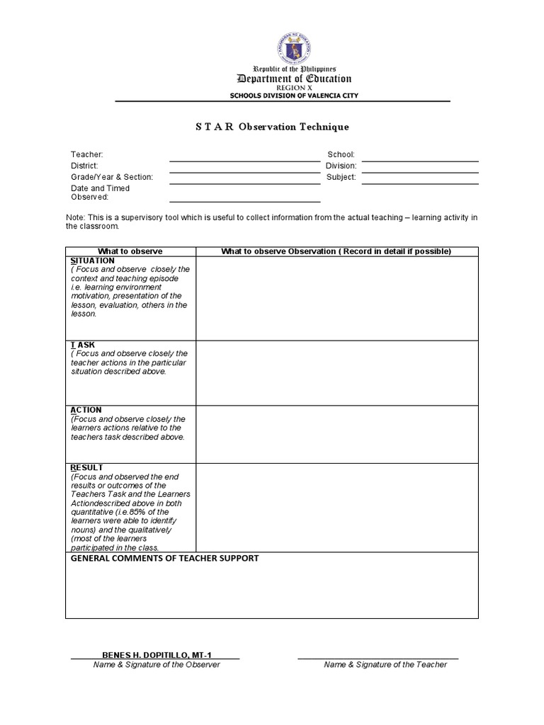 Star Observation Technique Tool | PDF