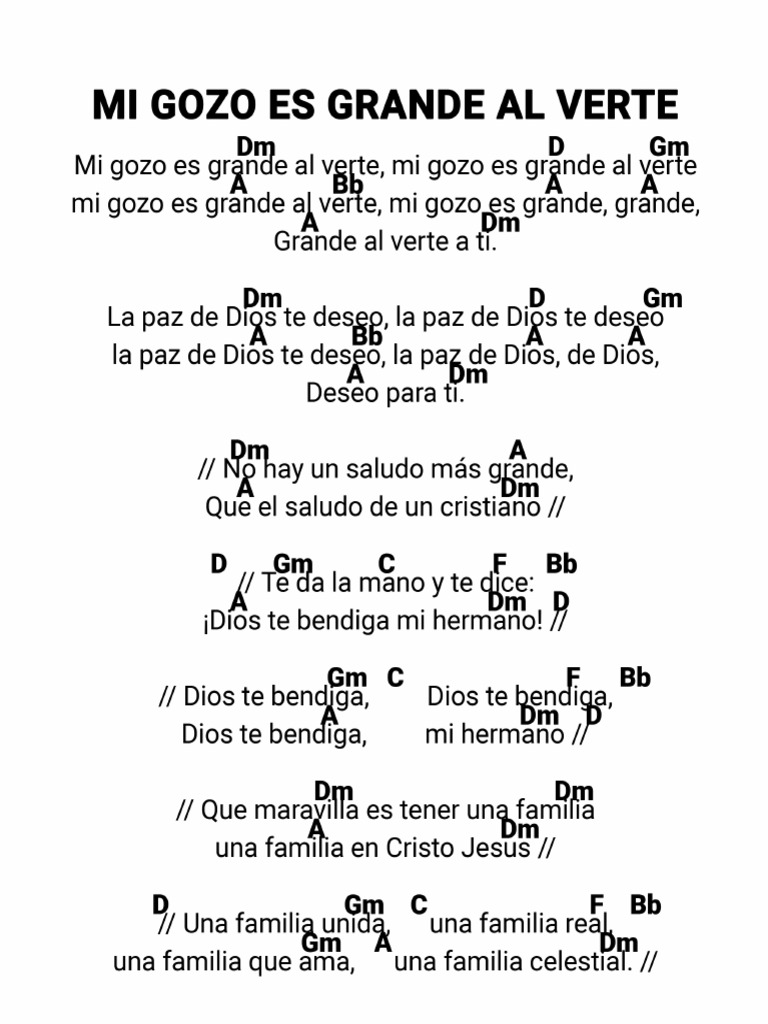 Mi Gozo Es Grande Al Verte | PDF