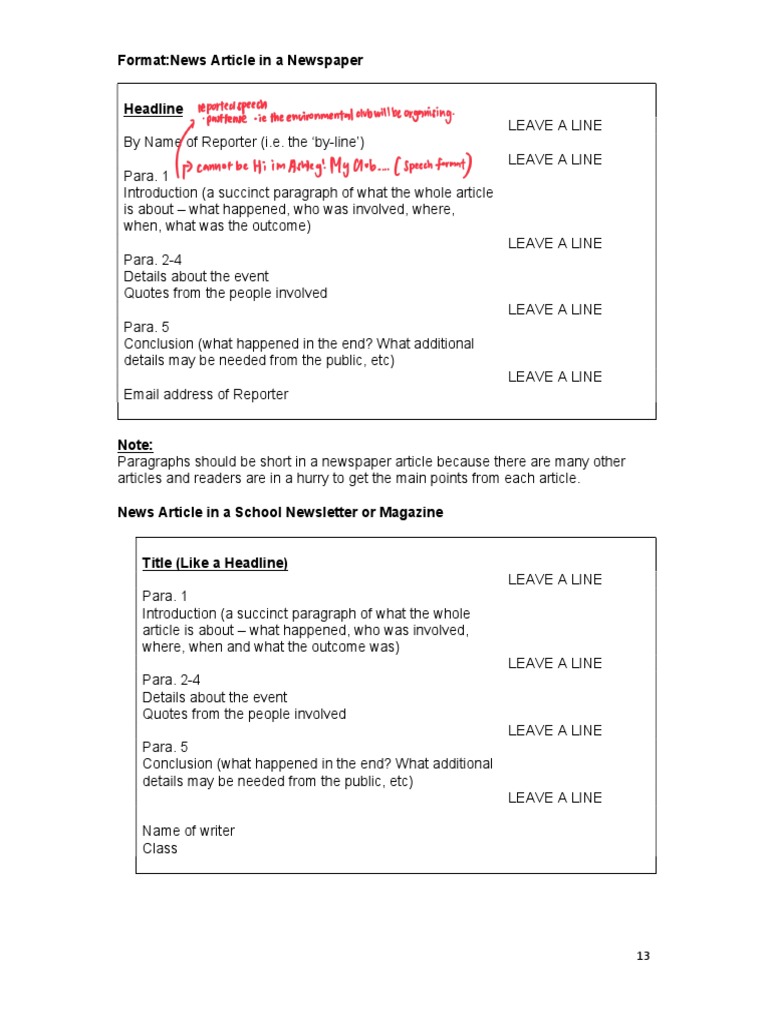 Newsletter Format | PDF