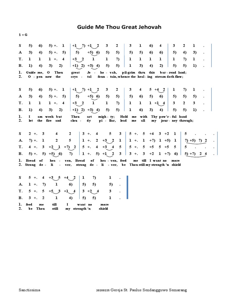 Guide Me Thou Great Jehovah | PDF