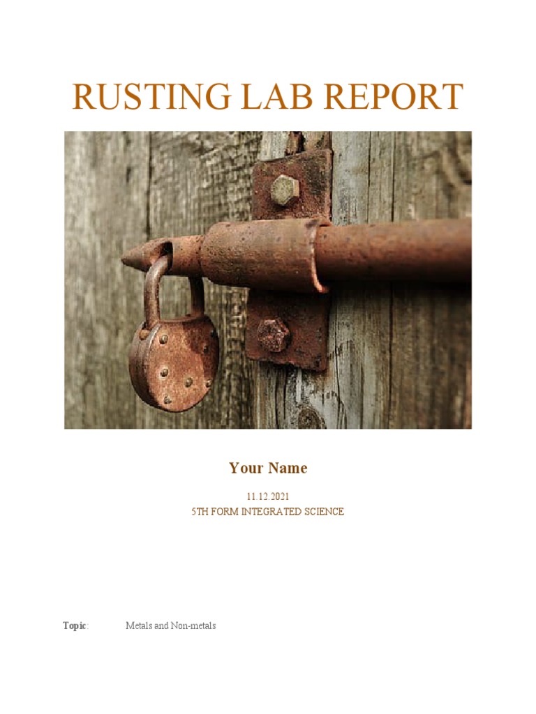 Rusting Sba 1 | PDF | Water | Rust