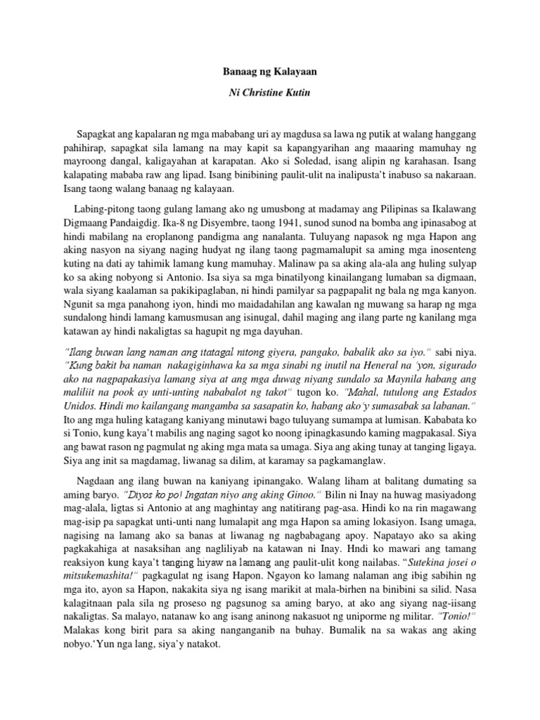Banaag NG Kalayaan | PDF