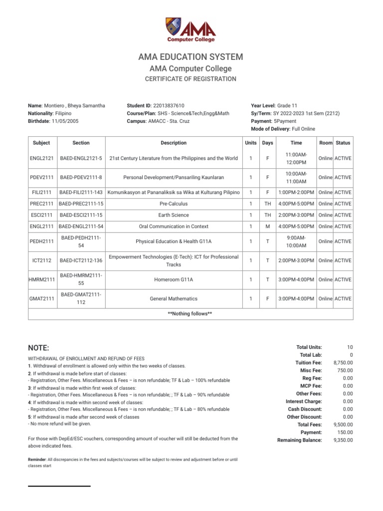 Ama Education System | PDF