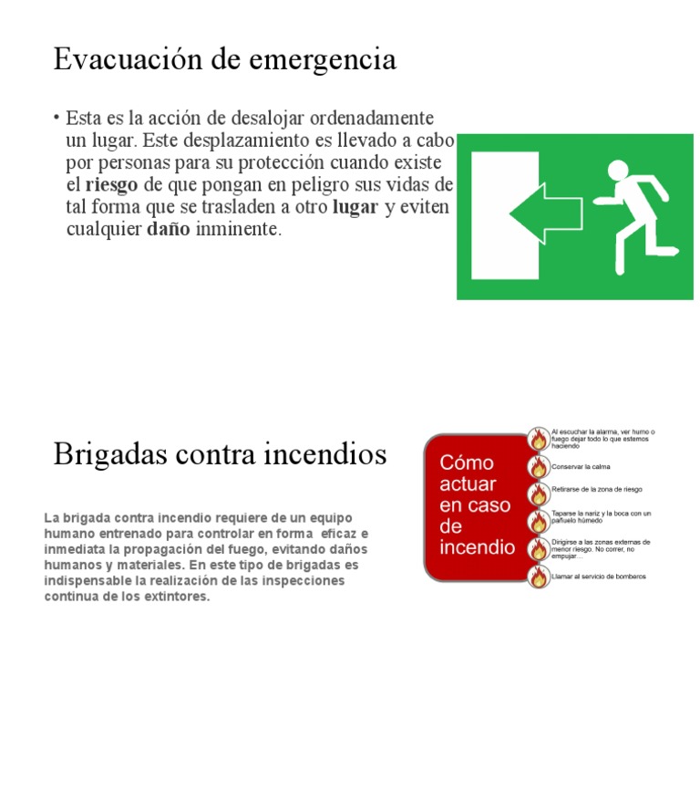 Evacuación de Emergencia y Brigada Contra Incendios | PDF