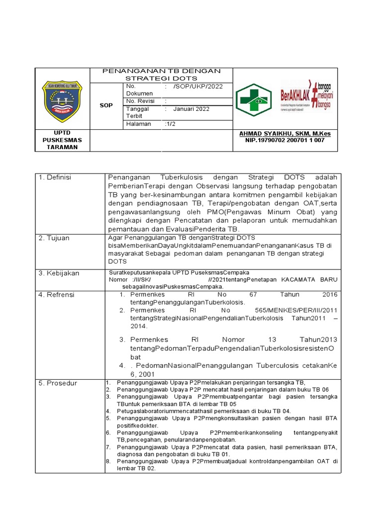 Penanganan TB dengan Strategi DOTS | PDF