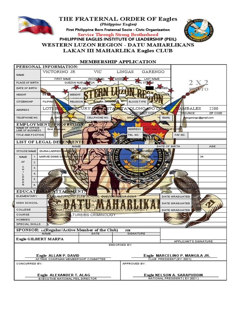 New Application Form WLRDM l3 | PDF | Philippines | Southeast Asia