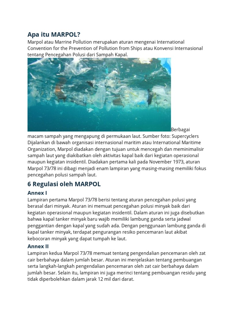 Apa Itu MARPOL | PDF
