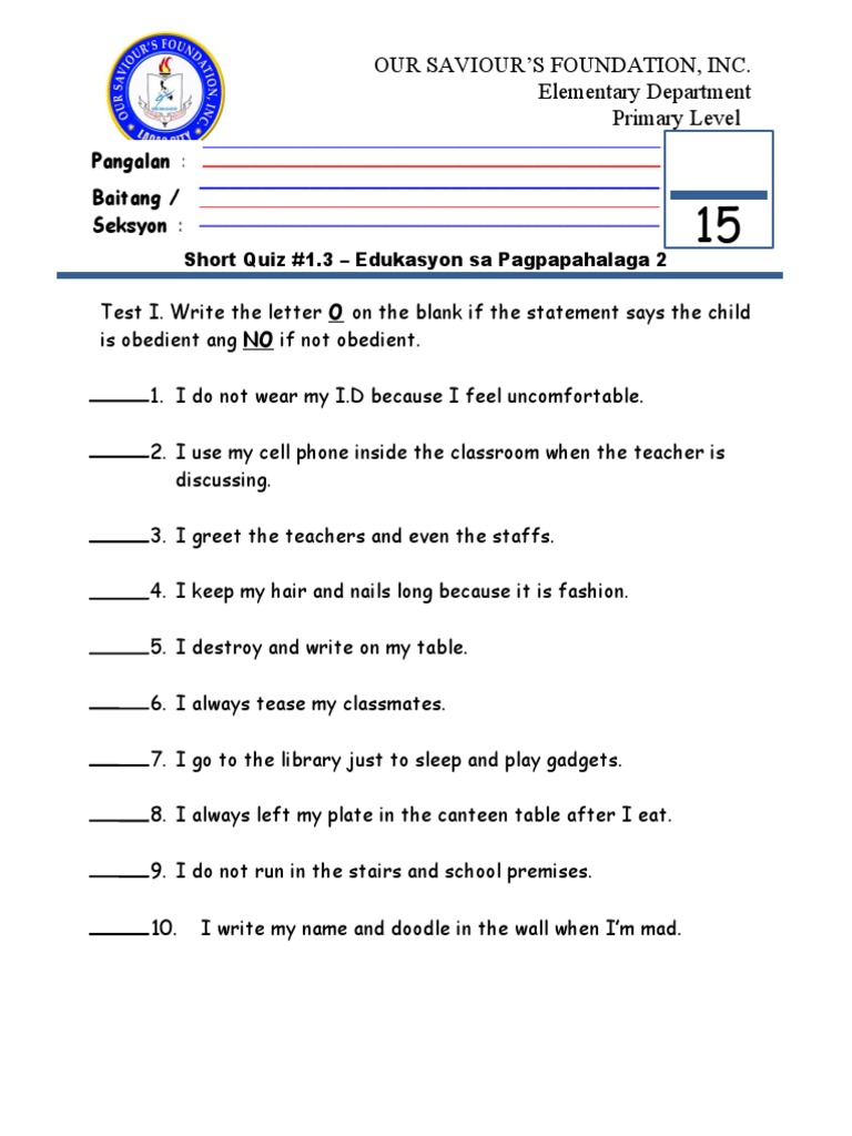 Assessing Student Understanding of Obedience Through Visual and Written ...