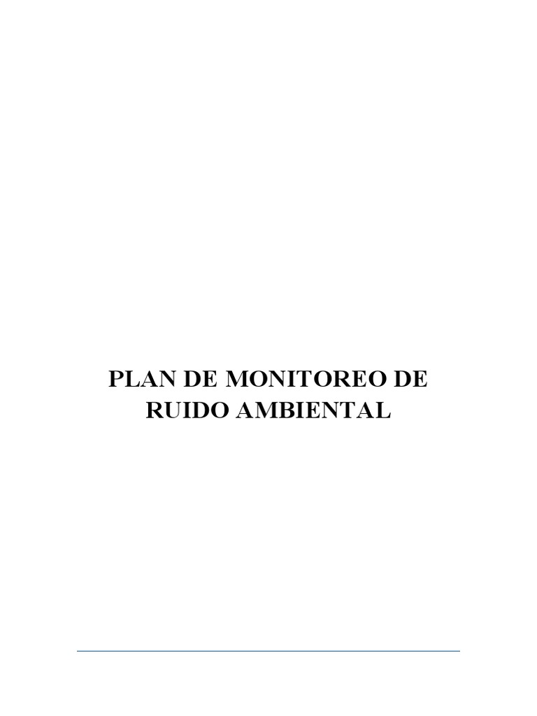 Plantilla Plan Monitoreo Ruido | PDF | ruido