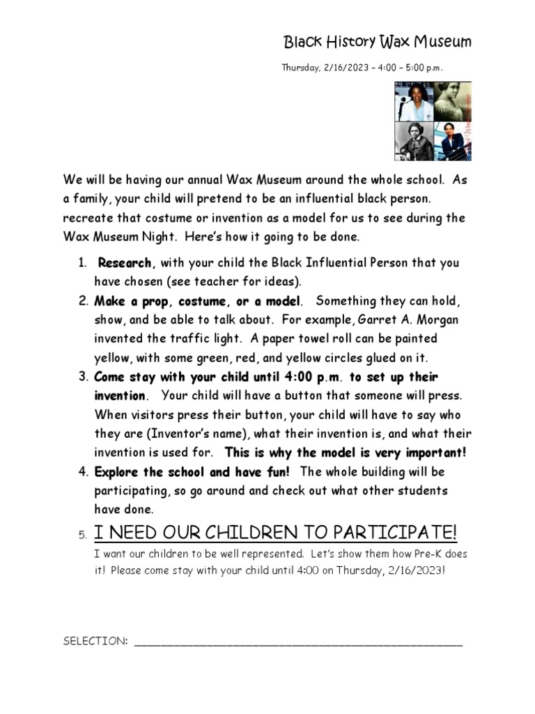 Black History Wax Museum 2020 | PDF
