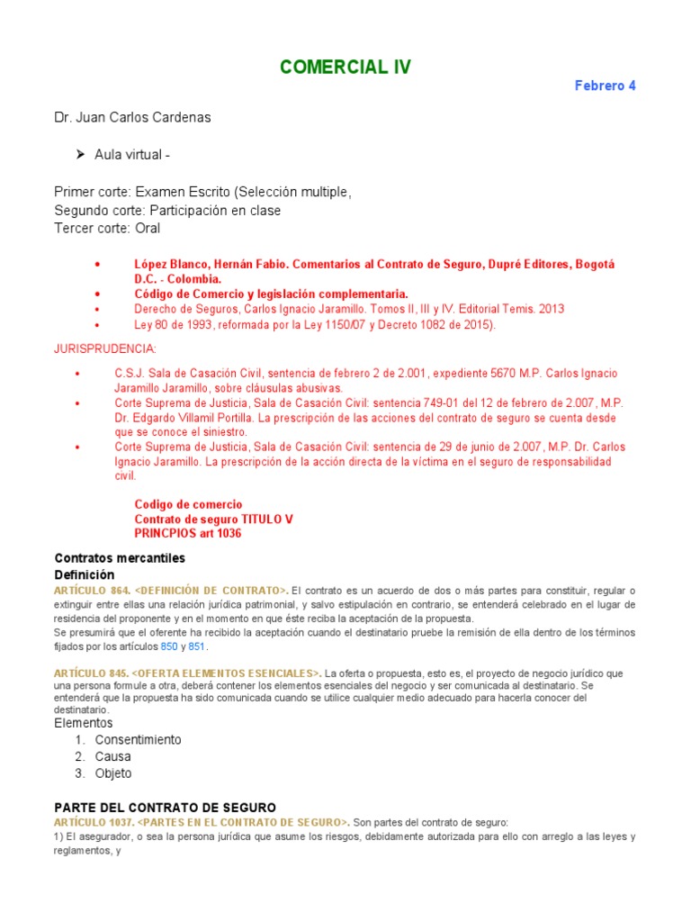 Comercial Iv | PDF | Seguro | Reaseguro