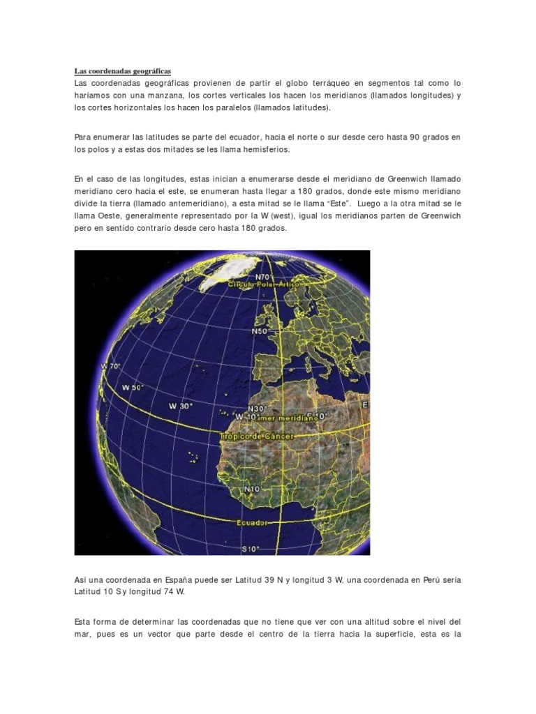Coordenadas Geograficas y UTM | PDF | Cartografía | Geografía