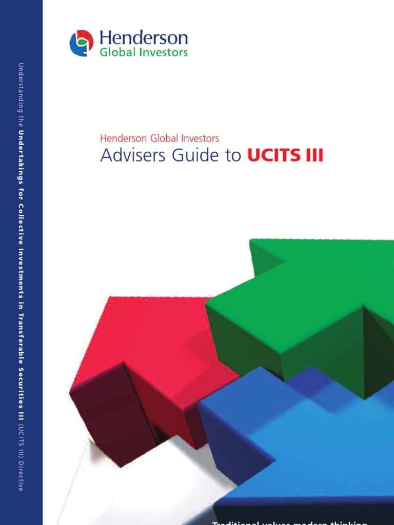 Ucits Iii: Advisers Guide To | PDF | Investment Management | Hedge Fund