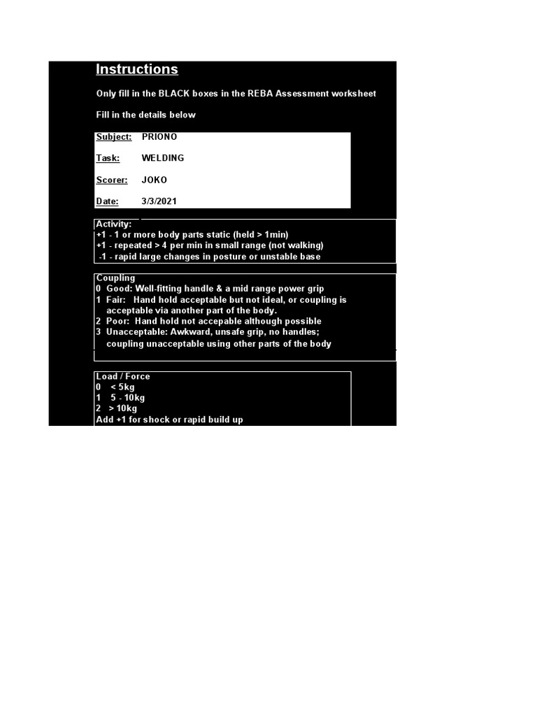Form Reba 1 | PDF | Anatomical Terms Of Motion | Musculoskeletal System