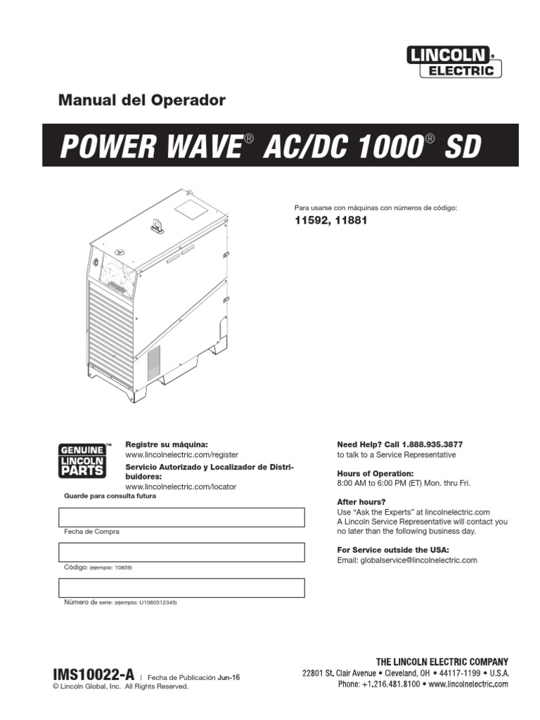 Manual AC-DC 1000 Power Wave | PDF | Soldadura | Construcción
