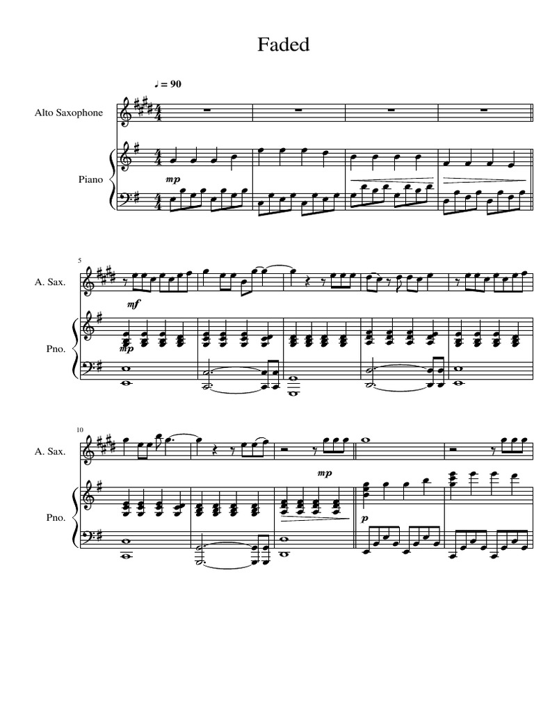 Faded Alto Sax | PDF