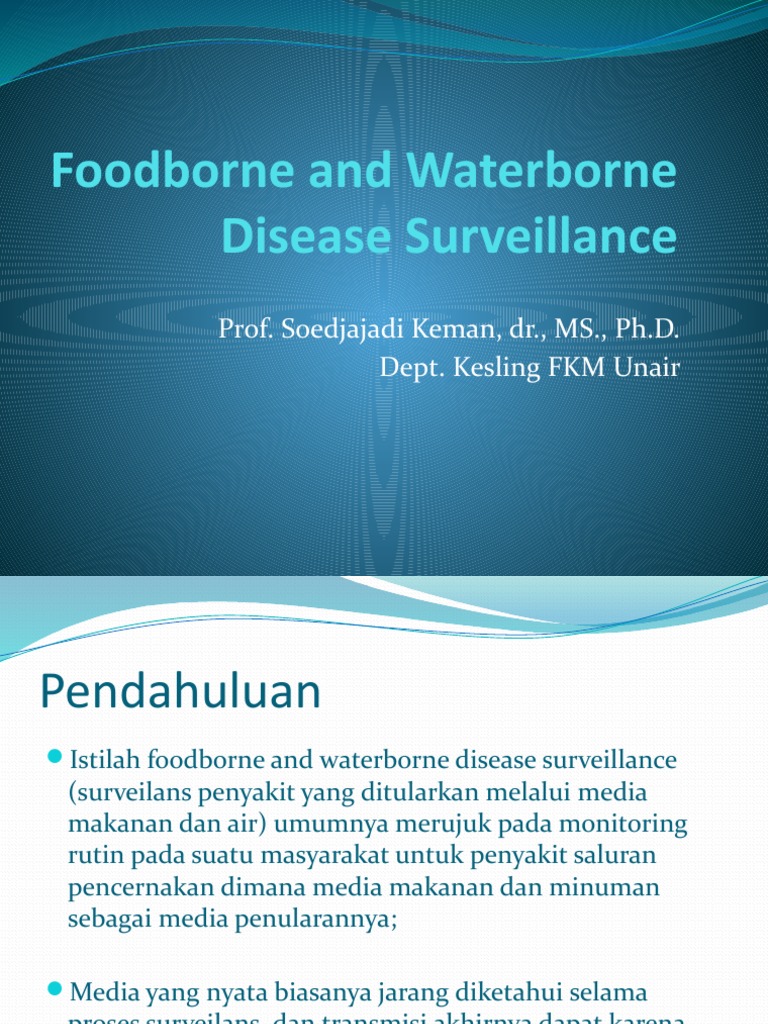 Bab 01. Foodborne and Waterborne Disease Surveillance | PDF