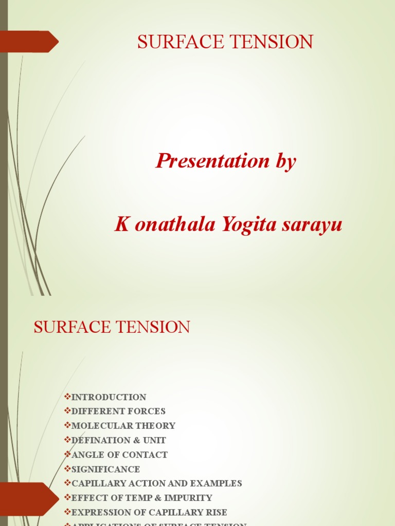 Surface Tension | Download Free PDF | Surface Tension | Liquids