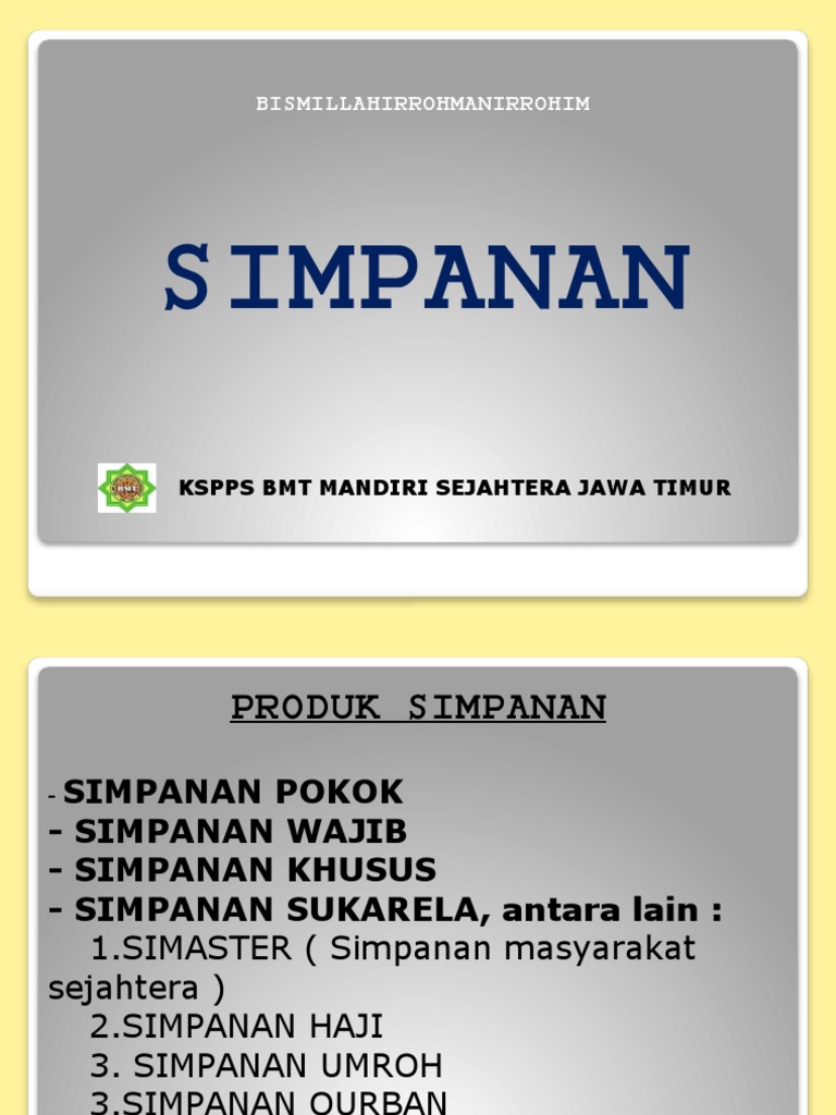 SIMPANAN | PDF