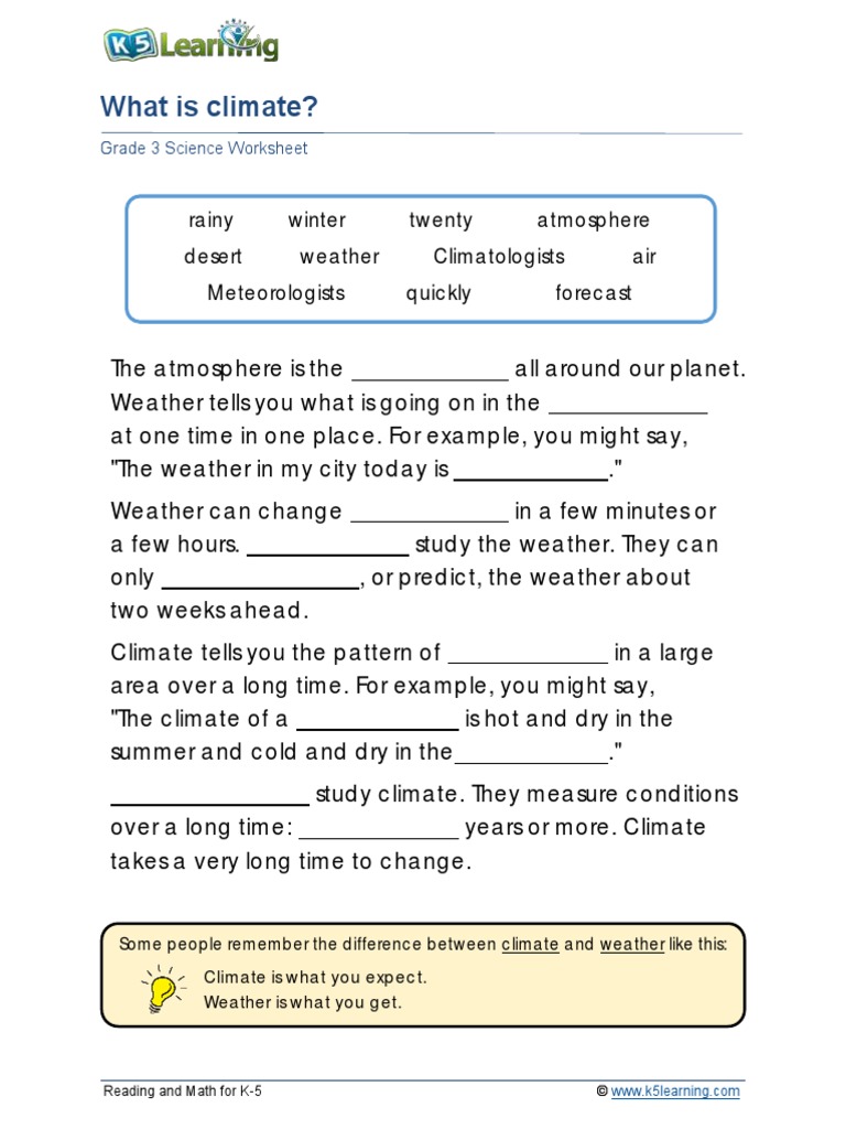 Grade 3 Climate B | PDF | Weather | Weather Forecasting
