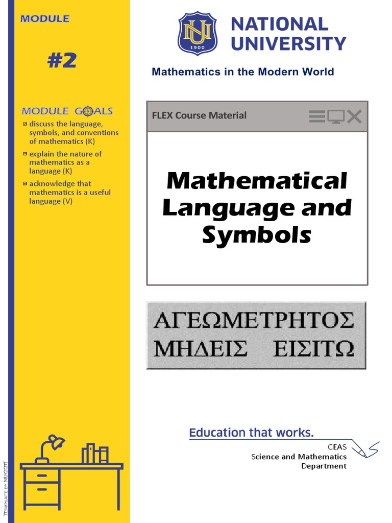 CM 2 MMW Chapter 2 Mathematics As A Language and Symbols | Download Free PDF | Mathematics ...