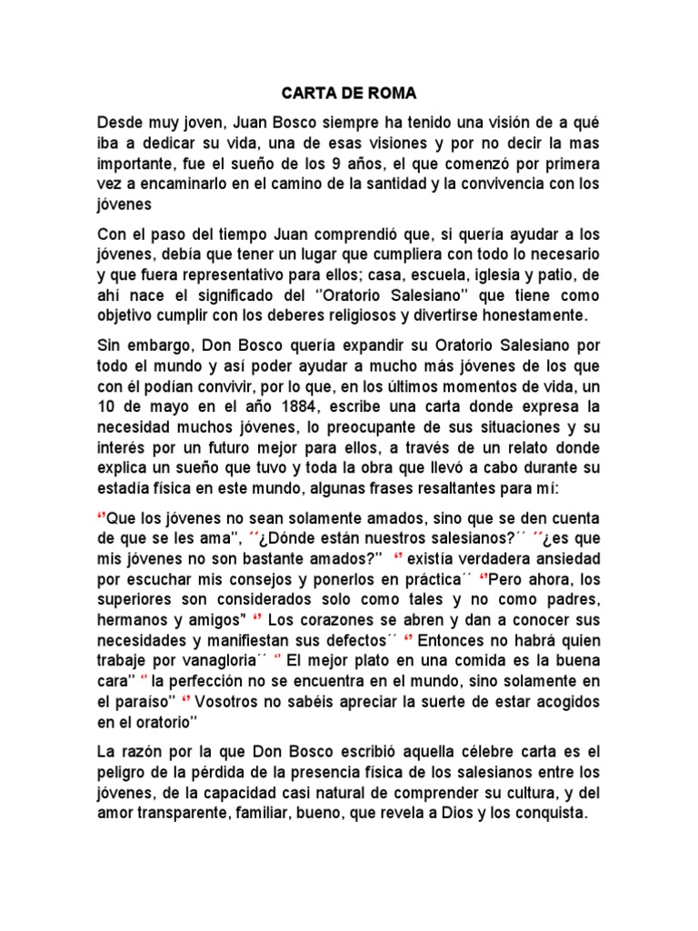 Carta de Roma | PDF