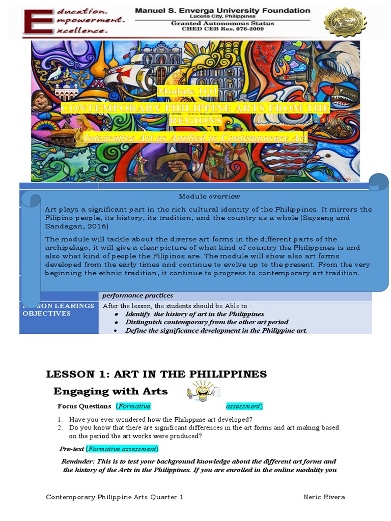 Module 1q1contemporary Philippine Arts From The Regions | PDF | Dances ...
