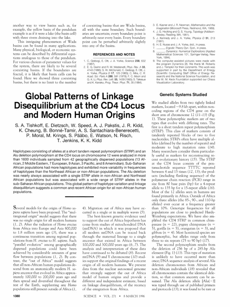 24itemsglobal Patterns of Linkage Disequilibrium at The cd4 Locus and ...
